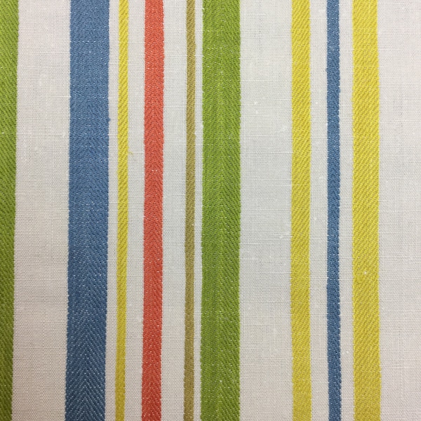 Multi Green and Blue Stripe Fabric - Etsy