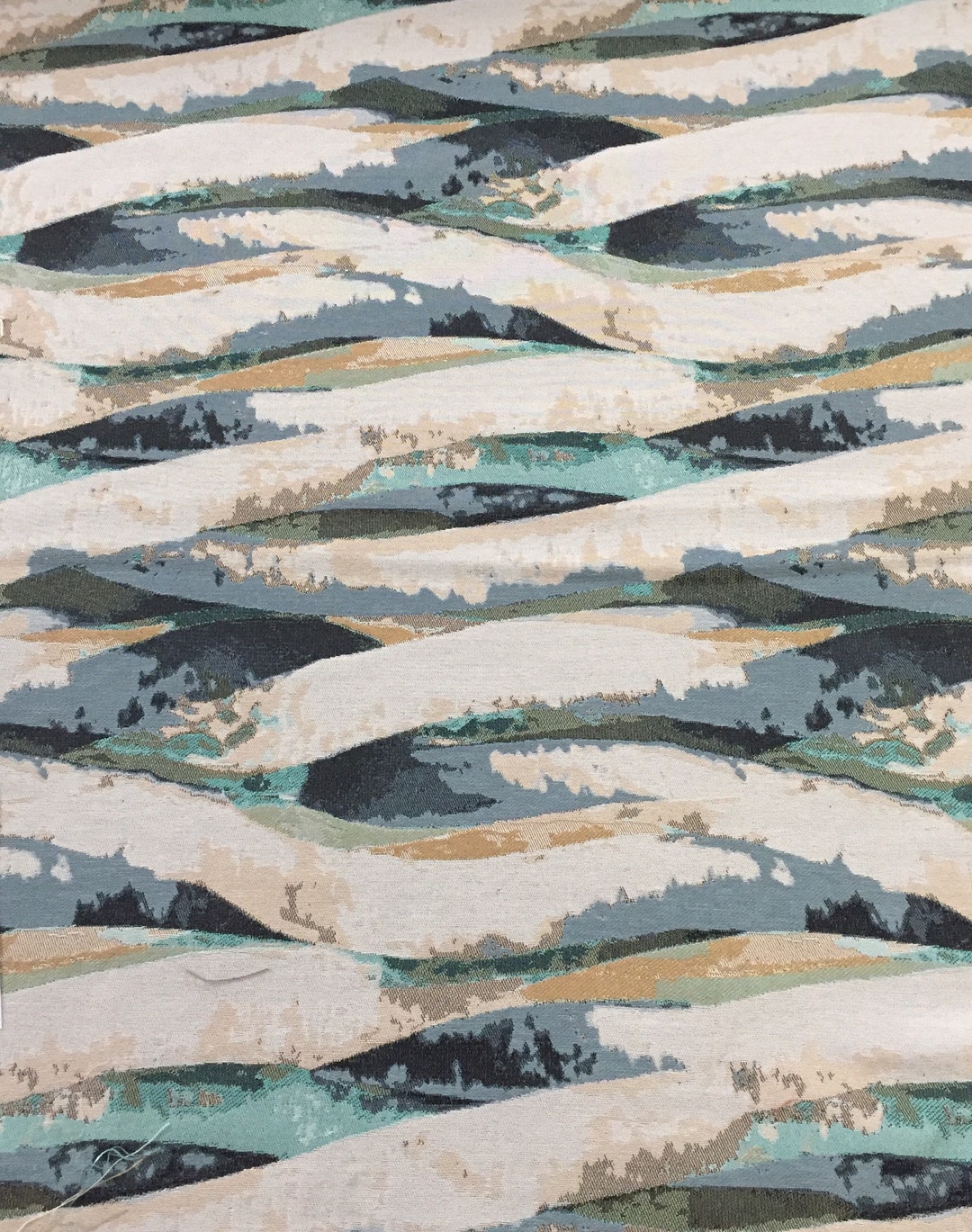 Painted Waves - Ocean - Blue - Upholstery Fabric by the Yard - Etsy