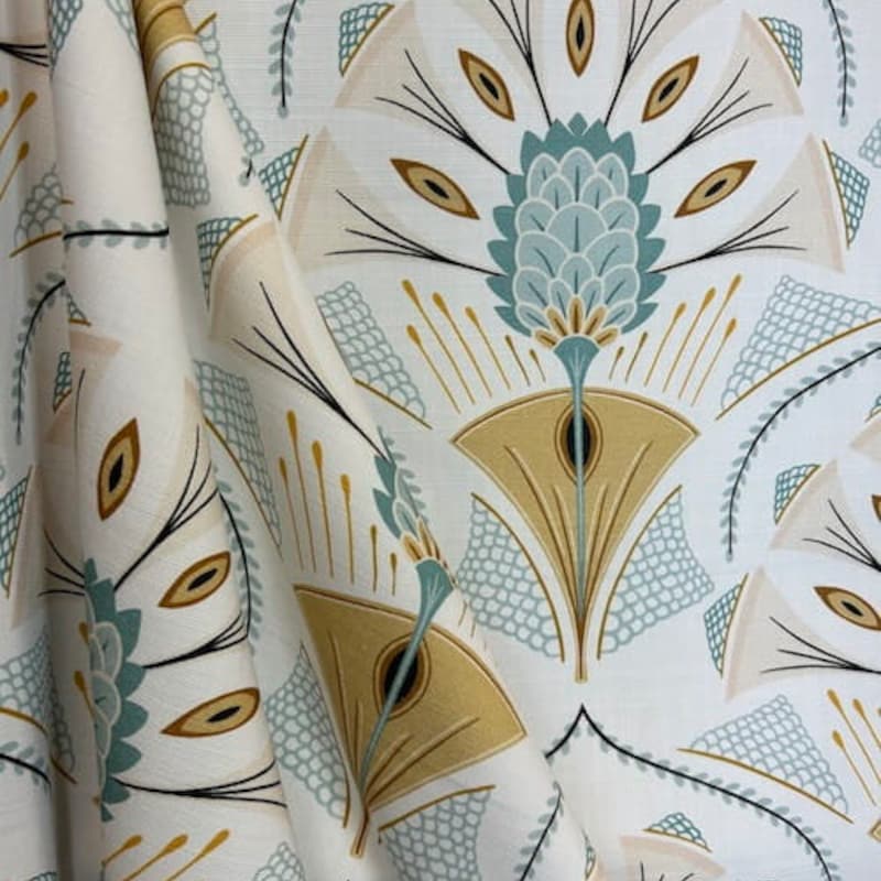 Peacock Print Fabric - Etsy