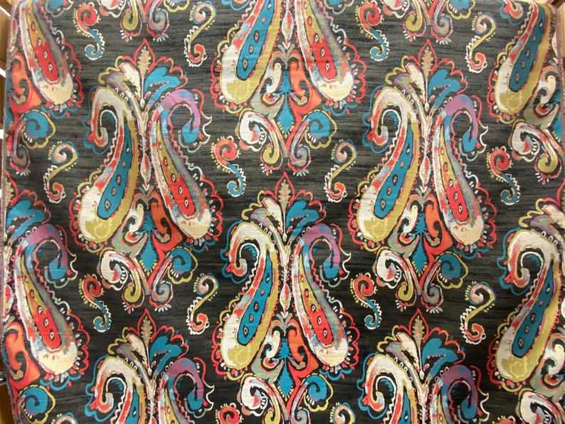 Mardi Gras Paisley - Multicolor Paisley - Red, Yellow, Blue, Purple and ...