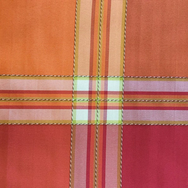 Orange Plaid Fabric - Etsy