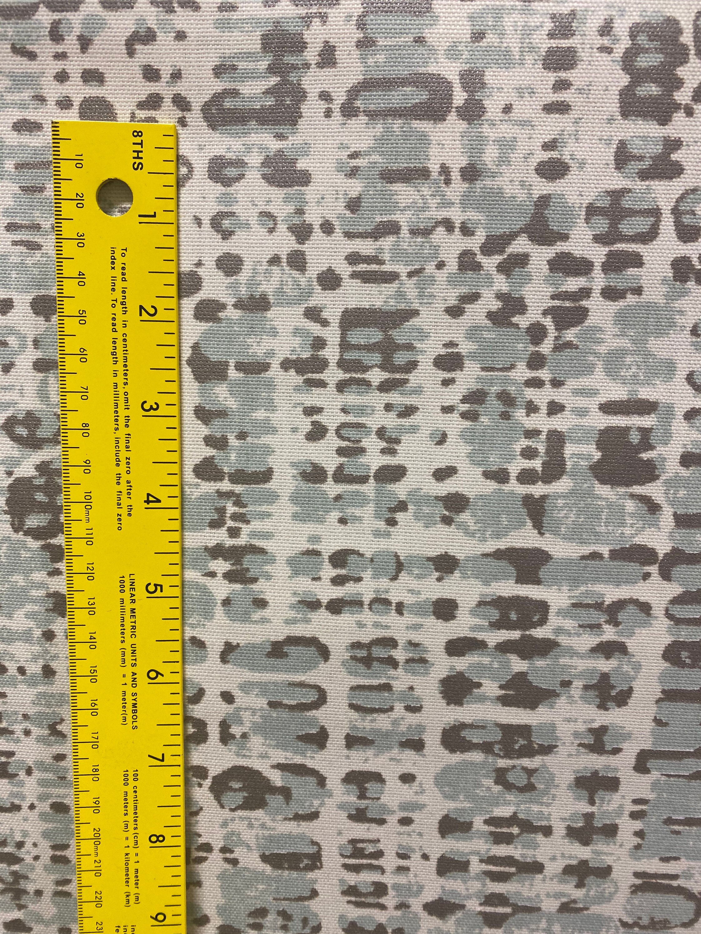 Powder Blue and Silver Metallic Water Drops - Unique Fabric - Home ...