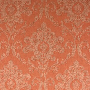Coral Damask Fabric Upholstery Fabric by the Yard - Etsy