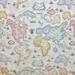 Around the World Screen Print Map World Fabric by the - Etsy