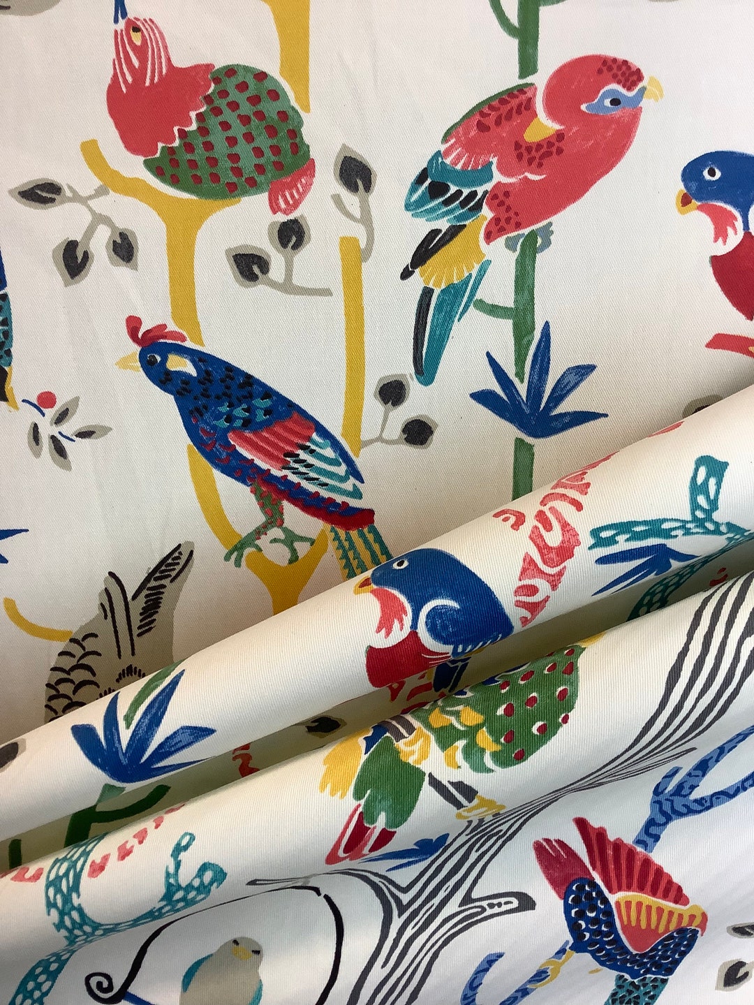 Waverly Birdhouse Chatter - Novelty Fabric - Birds - Multicolor Fabric ...