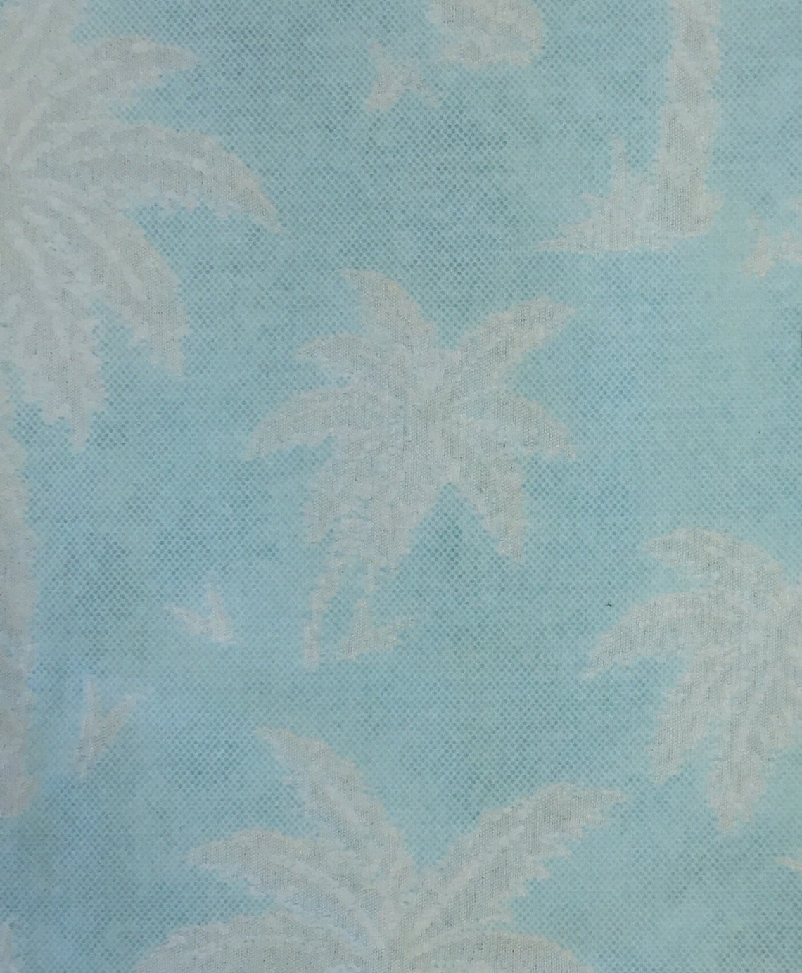 Outdoor Caribbean Blue Palm Tree - Upholstery Fabric by the Yard - Etsy