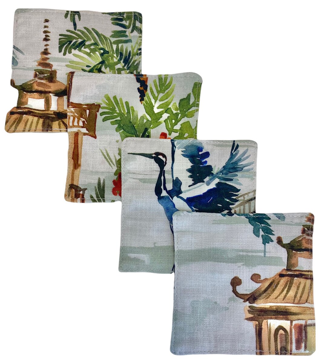 Emperor Palm Cocktail Napkins - Cloth Napkins - Cloth Coasters ...