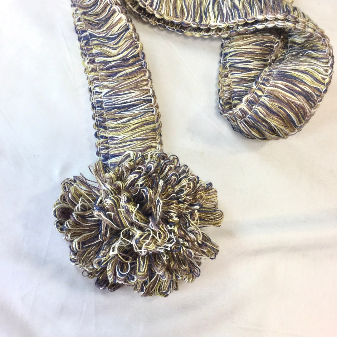 Purple Blue and White Double Loop Fringe - Trim by the Yard - Pillow ...