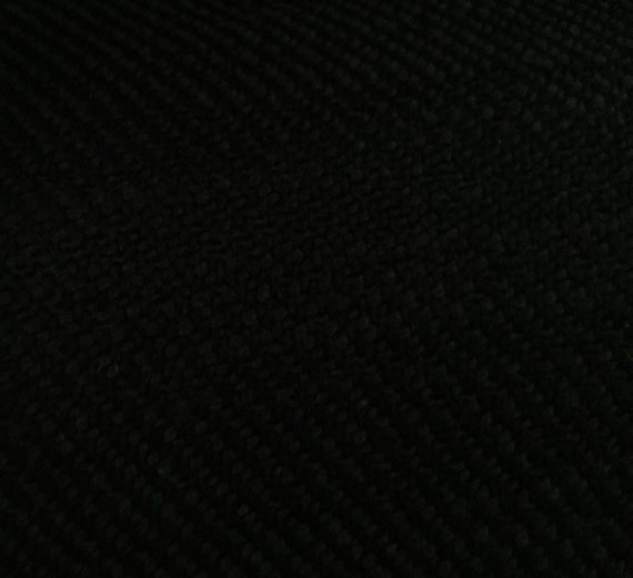 Solid Black Woven Fabric Upholstery Fabric by the Yard | Etsy
