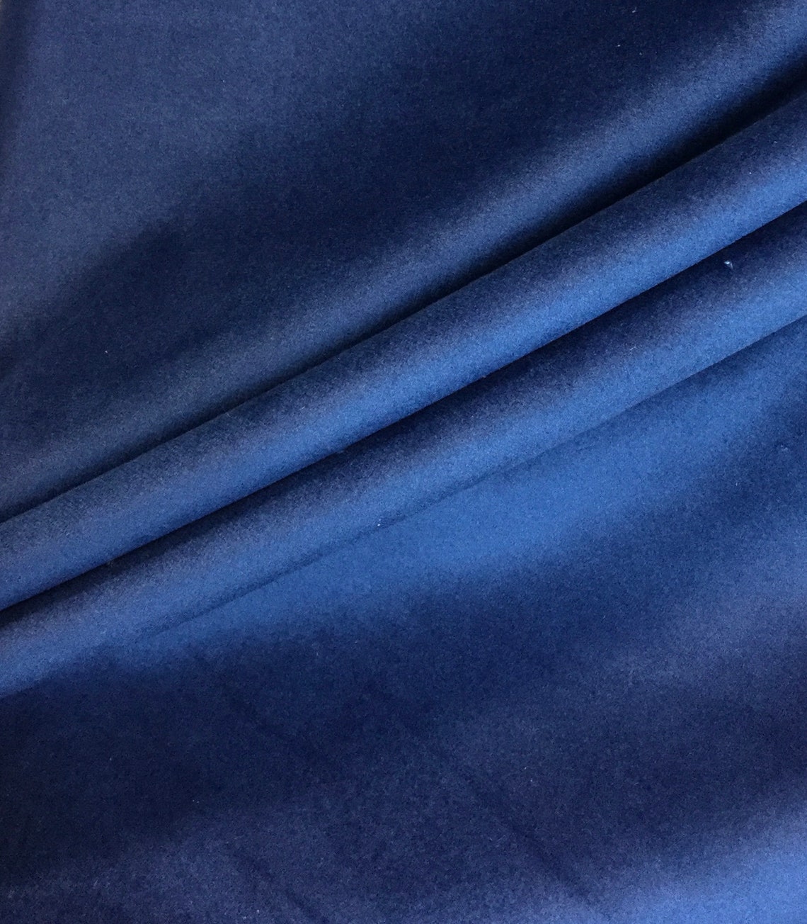 Deep Blue Navy Velvet - Blue - Upholstery - Pillows - Ottoman - Velvet ...
