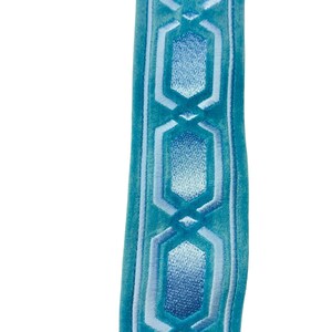 Turquoise Velvet Geometric Tape Trim - Popular Home Decor Trimmings ...