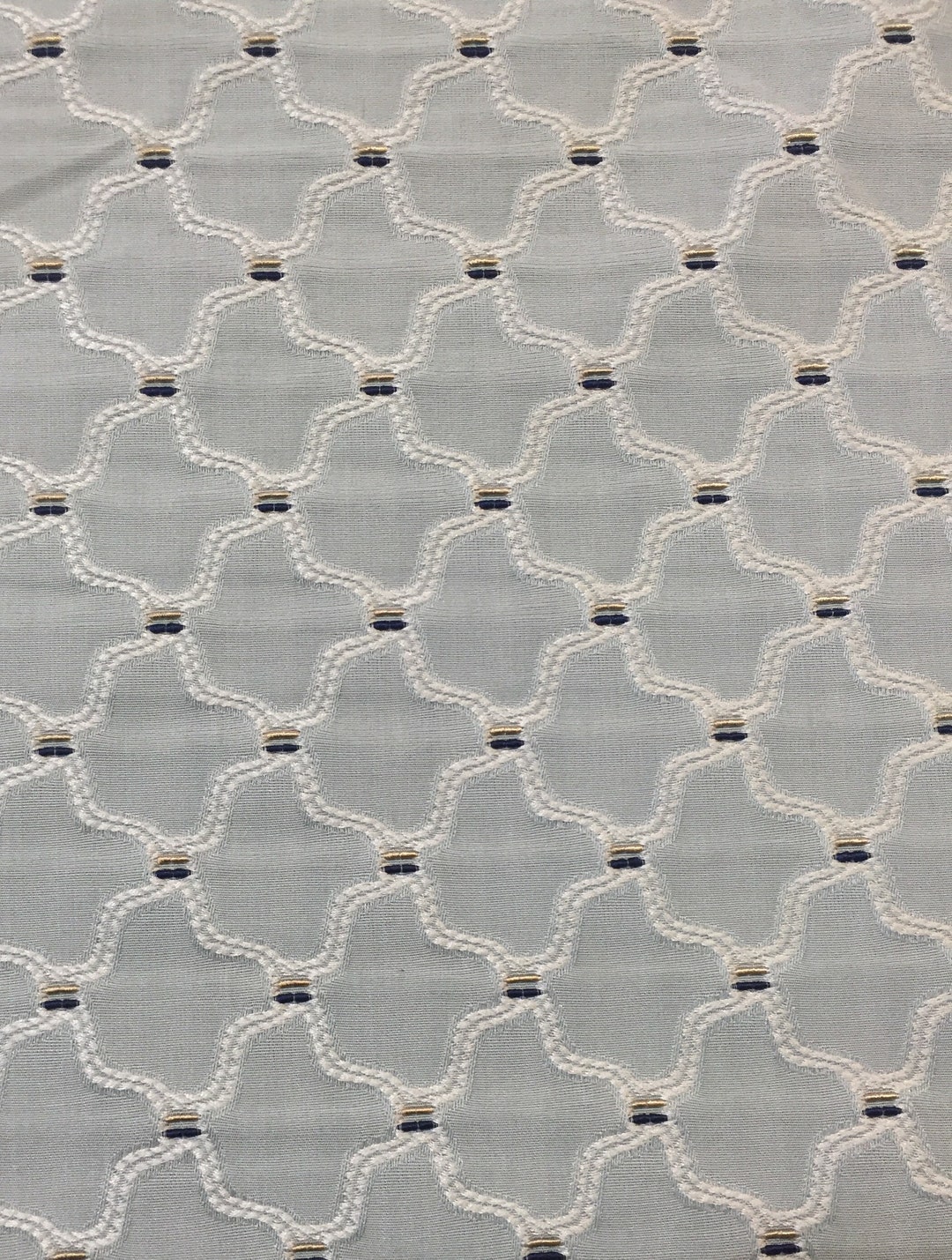 Baby Blue Geometric - Upholstery Fabric by the Yard - Custom Cut Fabric ...