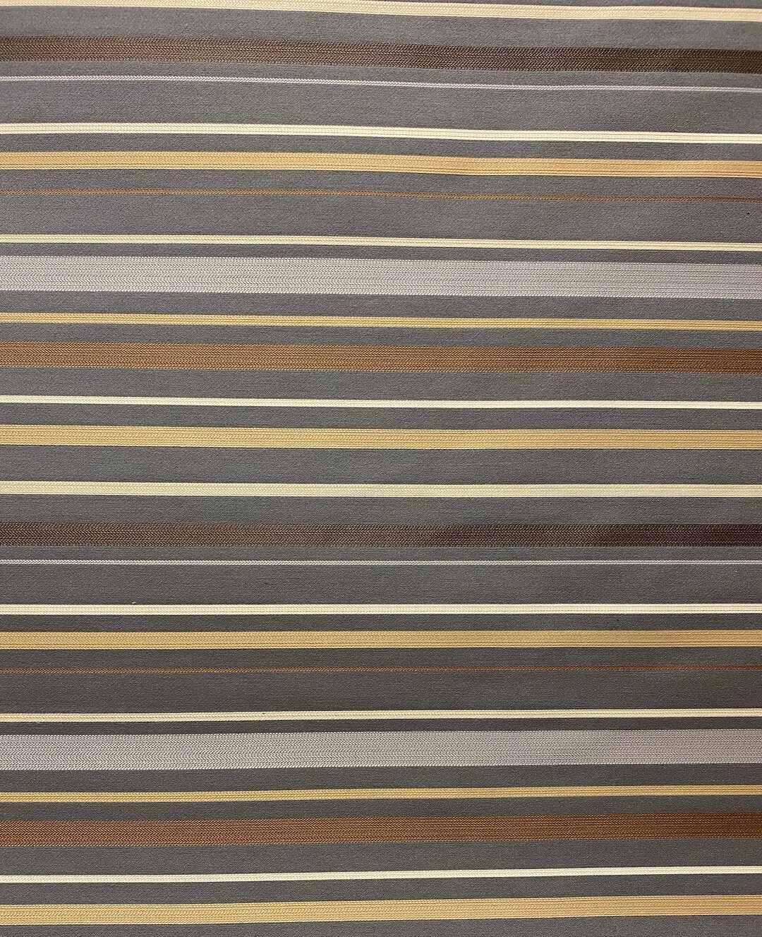 Grey-blue Stripe - Brown - Upholstery - Railroaded Stripe - Fabric by ...