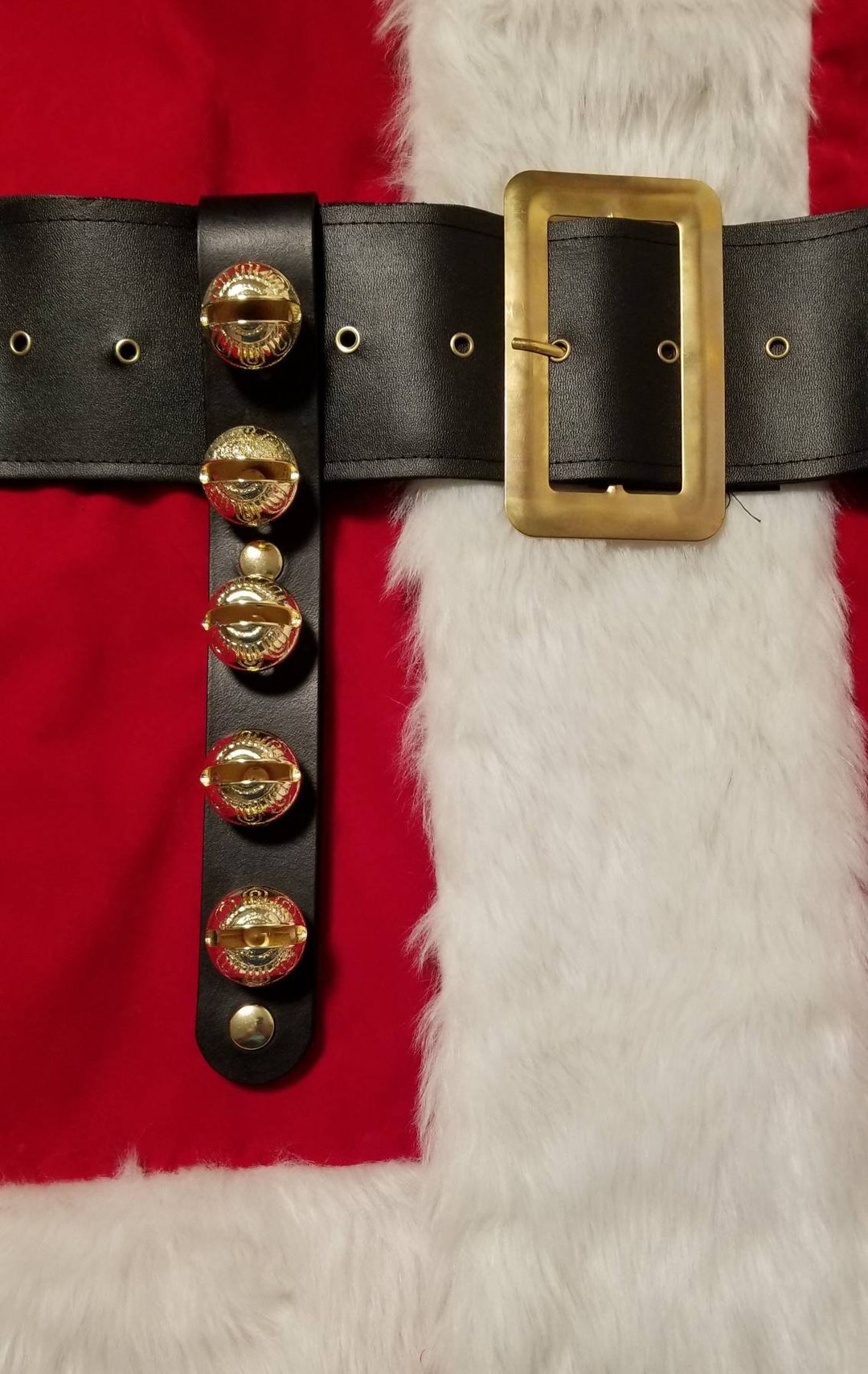 Handmade Black Leather Belt Bells for Santa Suit - Etsy