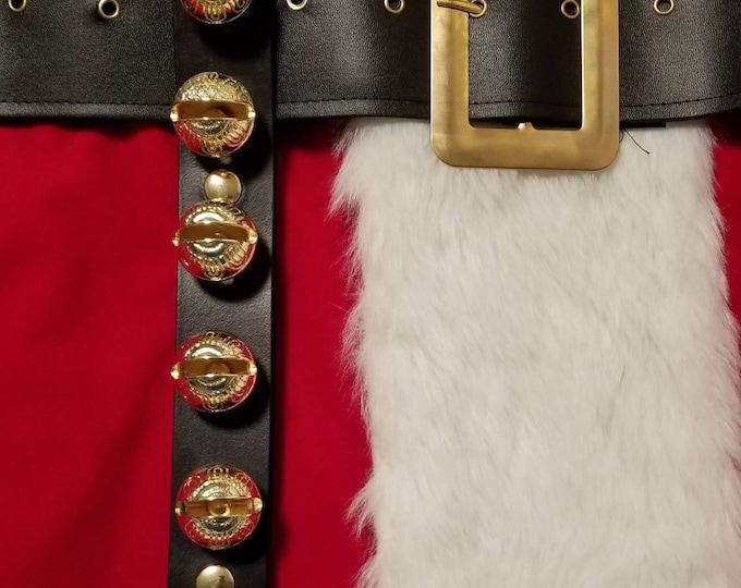 Handmade Black Leather Belt Bells for Santa Suit - Etsy