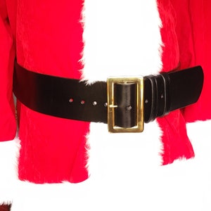 Handmade 3 1/2 Inch Black Leather Santa Belt - Etsy