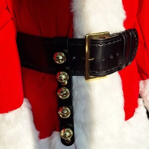 Handmade Black Leather Belt Bells for Santa Suit - Etsy