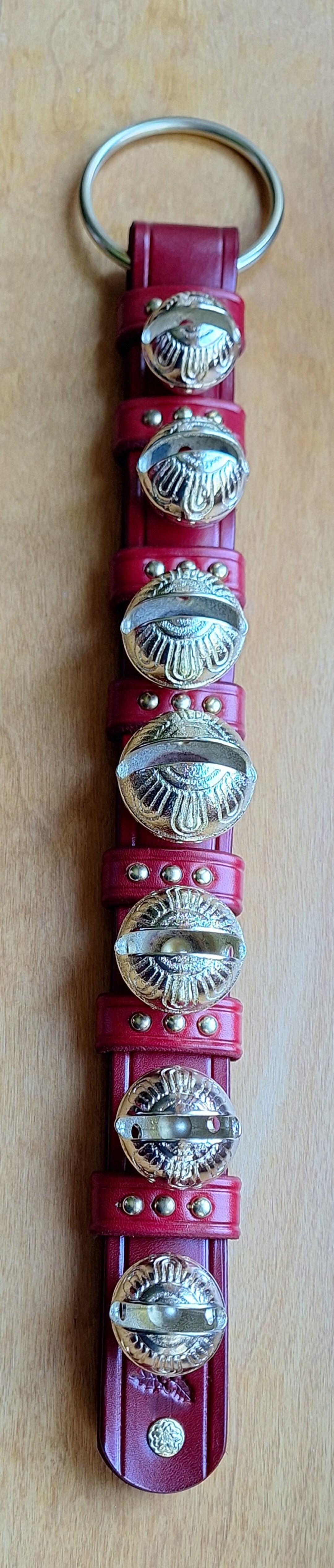 Progressive 7 Bell Red Leather Jingle Bell Set With Brass Bells - Etsy