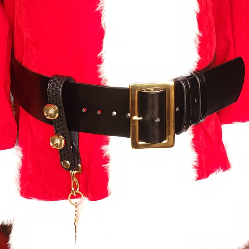 Handmade 3 1/2 Inch Black Leather Santa Belt - Etsy