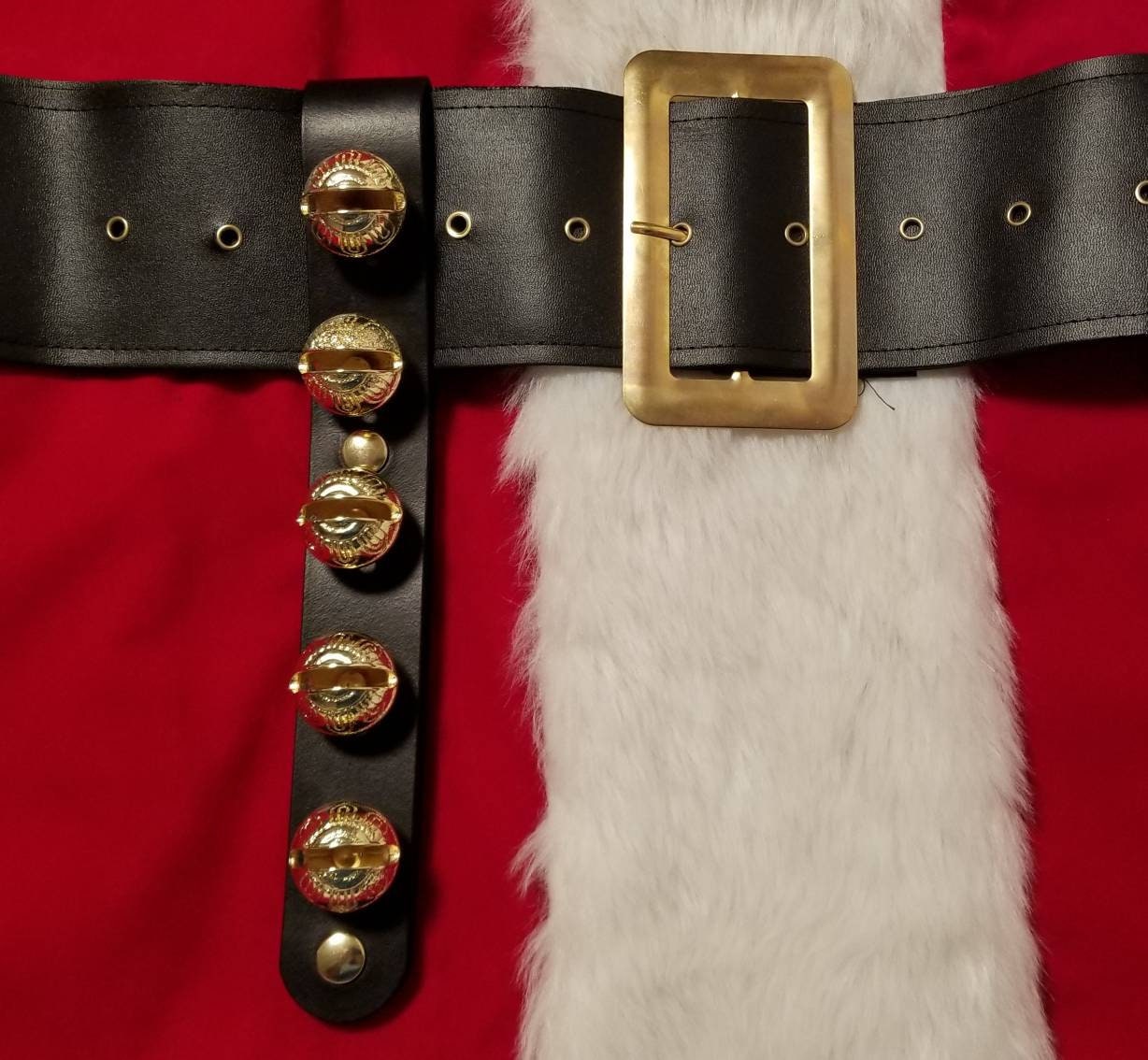 Handmade Black Leather Belt Bells for Santa Suit - Etsy