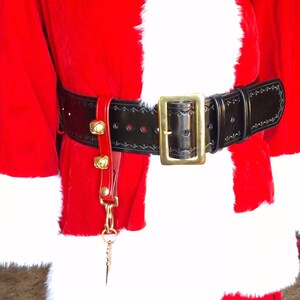 Handmade 3 1/2 Inch Tooled Black Leather Santa Belt - Etsy