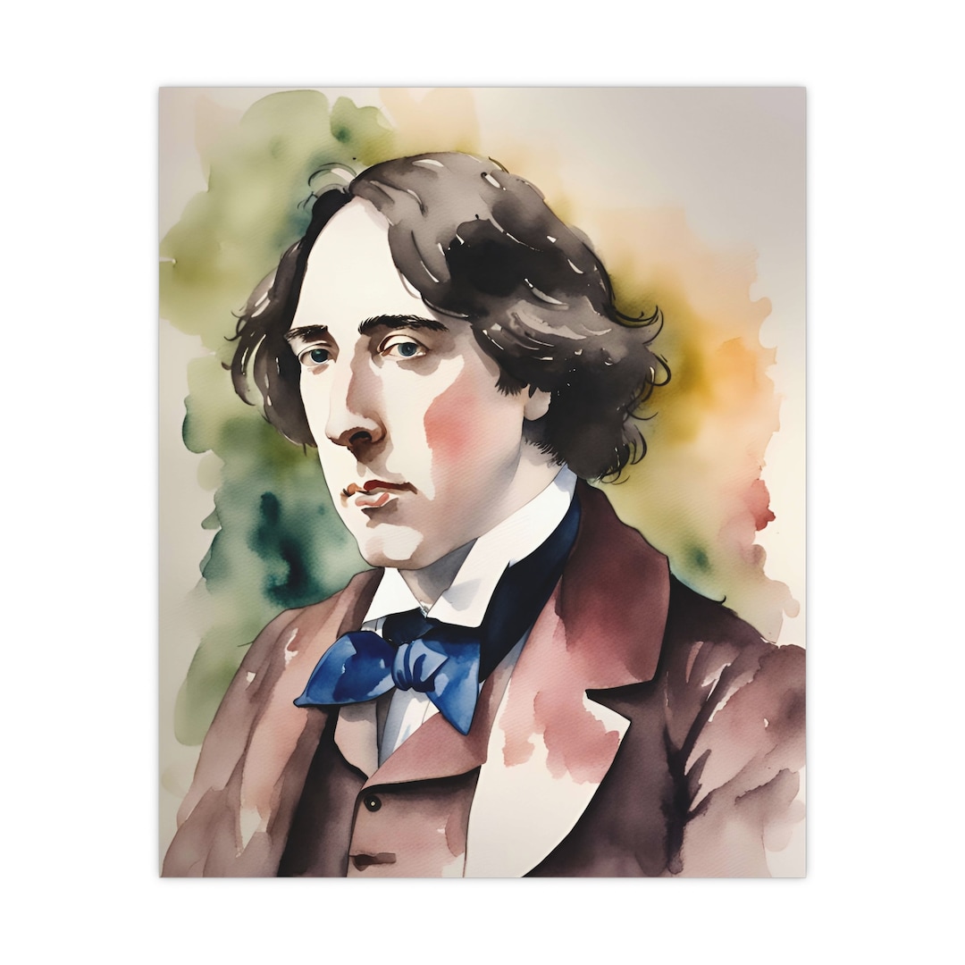 Oscar Wilde Watercolour Portrait Poster - Etsy