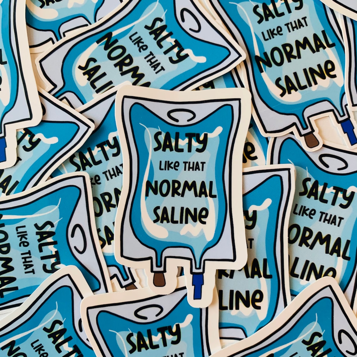 Salty Saline Sticker Saline Bottle Decal Nursing Grad Gift | Etsy