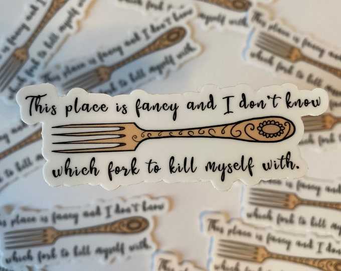 Fancy Fork Sticker - New Girl Sticker - Nick Miller Sticker - Etsy