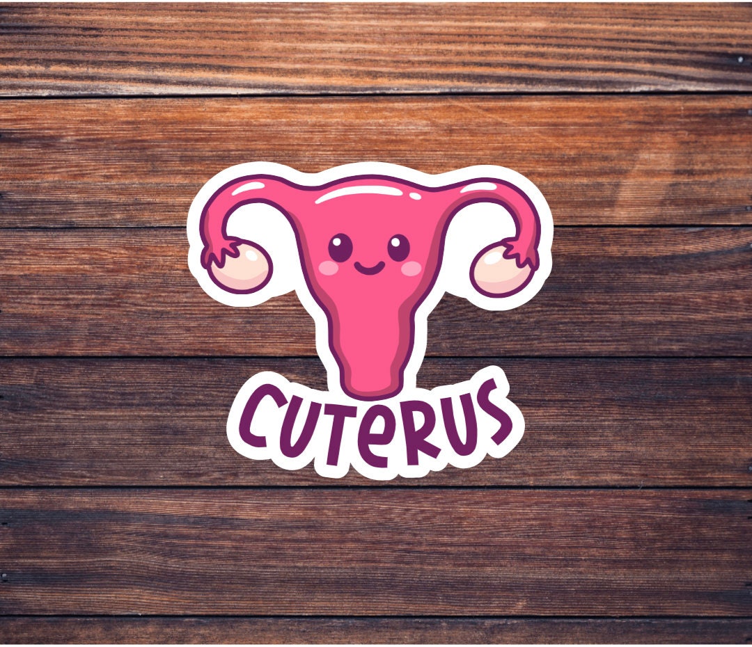 Cuterus Uterus Sticker - Female Anatomy Sticker - Medical Pun Sticker ...