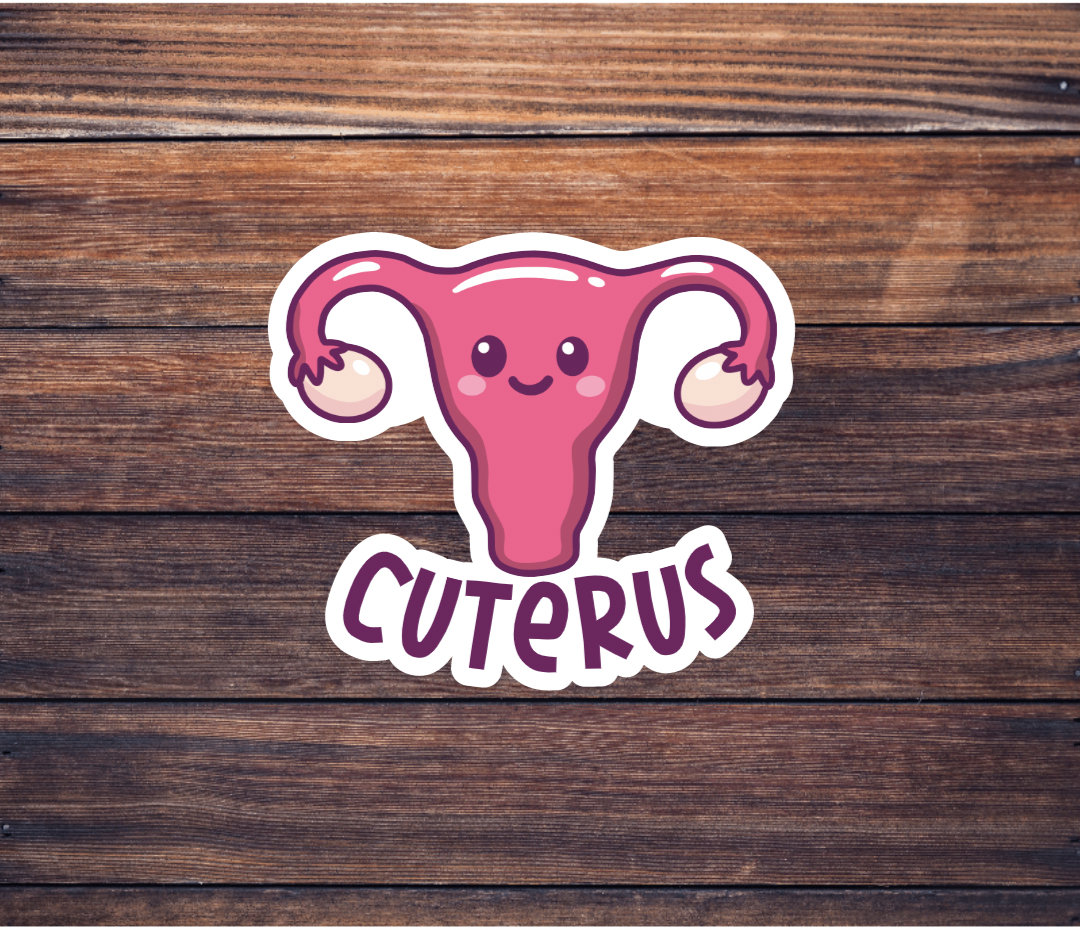 Cuterus Uterus Sticker Female Anatomy Sticker Medical Pun - Etsy