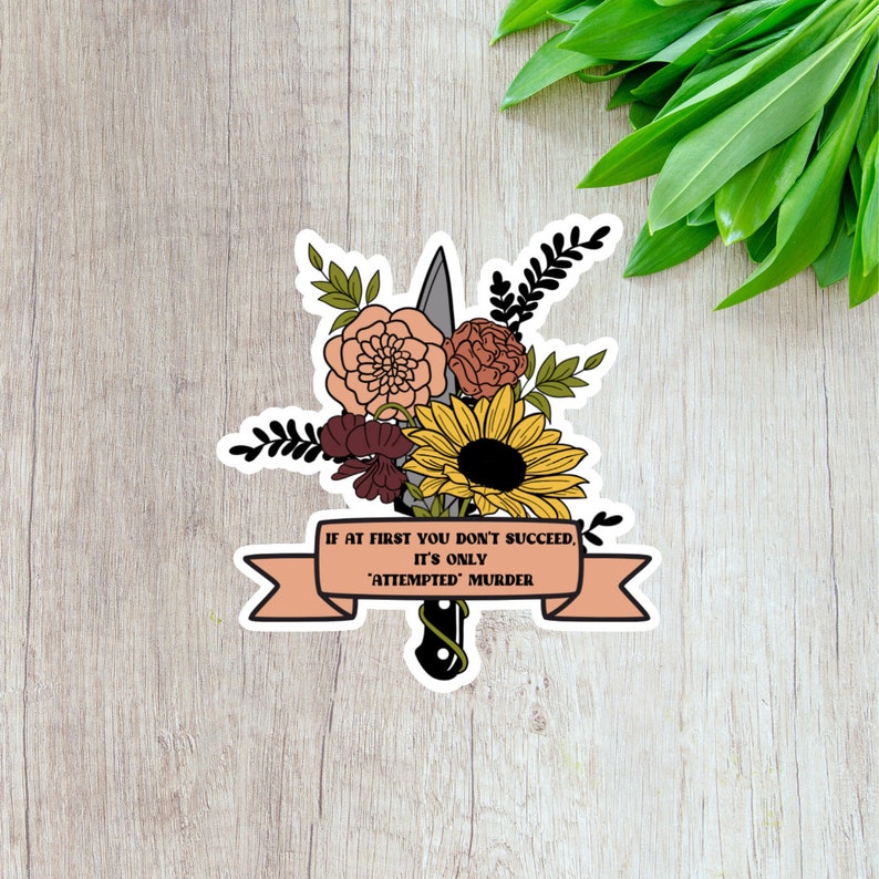 Attempted Murder Sticker True Crime Podcast Sticker Funny - Etsy