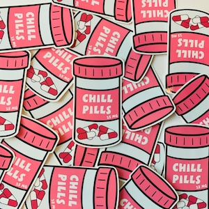 Chill Pill Sticker - Pills Vinyl Sticker - Medicines Stickers - Medical ...