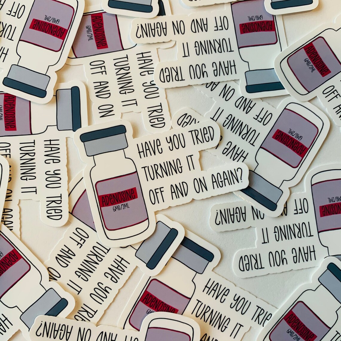 Adenosine Vial Sticker Die Cut Sticker Vinyl Sticker | Etsy