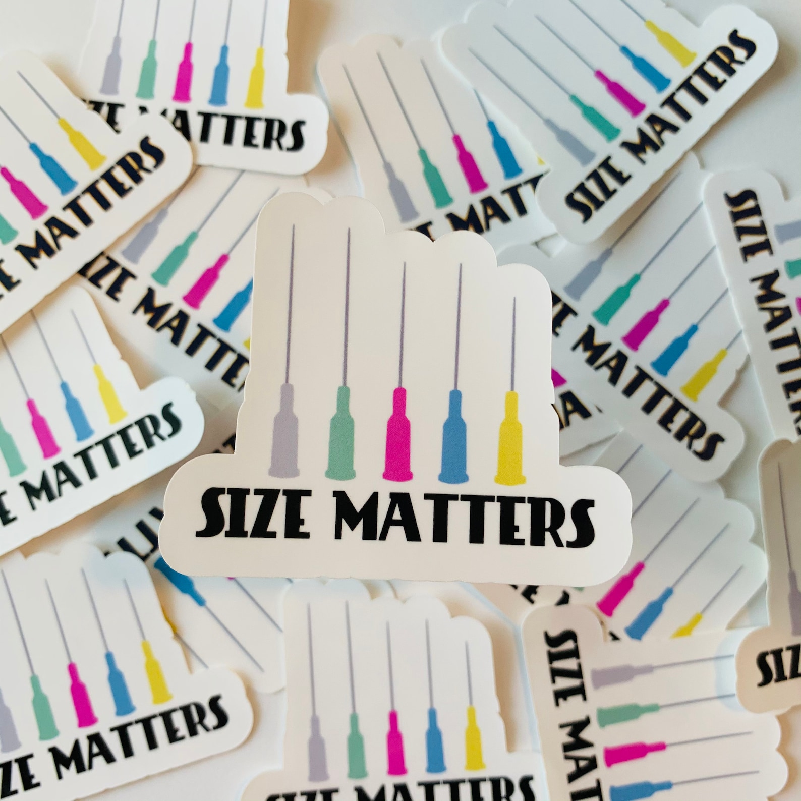 IV Size Matters Vinyl Decal Sticker - Syringe Sticker - Nursing Student ...