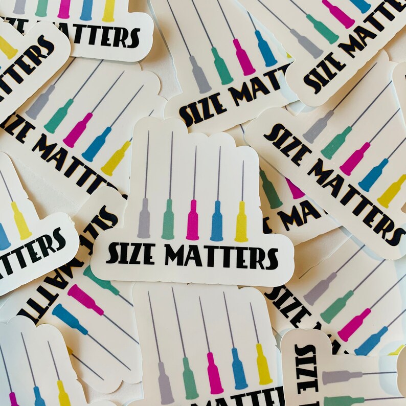 IV Size Matters Vinyl Decal Sticker Syringe Sticker - Etsy