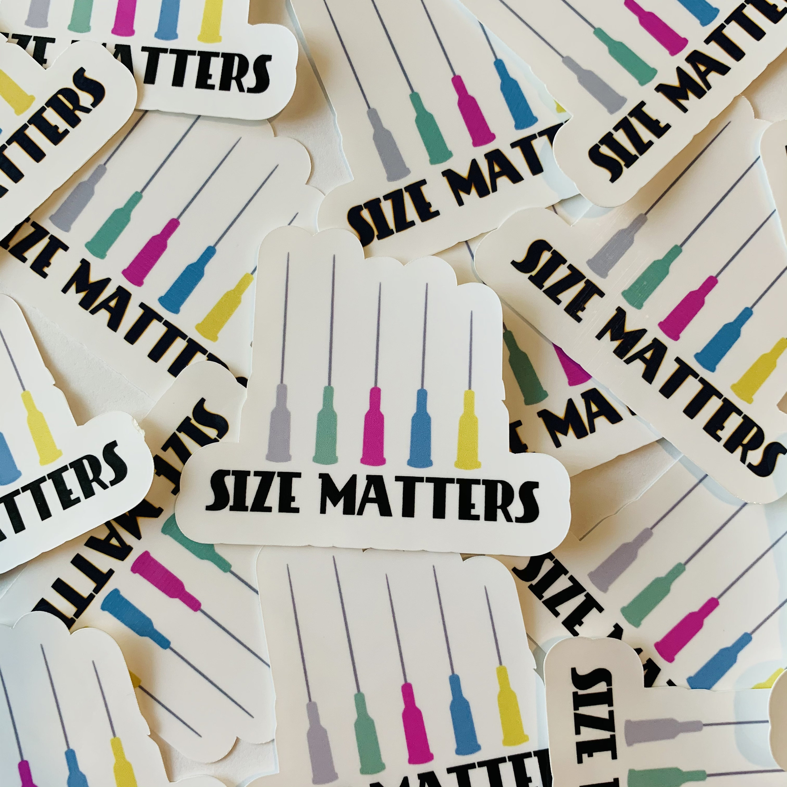 IV Size Matters Vinyl Decal Sticker - Syringe Sticker - Nursing Student ...