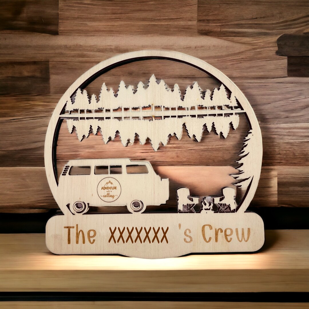 Camper Caravan Van Decoration With Family Name campinglife vanlife wild ...
