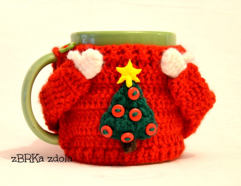 Sweater Mug Cosy Crochet Pattern no. 015 Set of 5 Cozy | Etsy