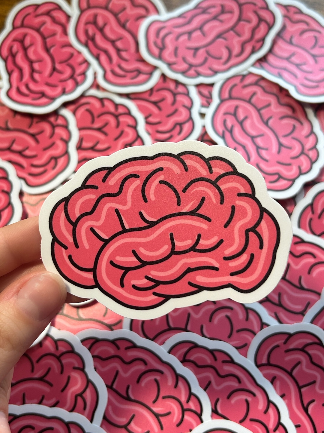 Brain Vinyl Sticker - Etsy