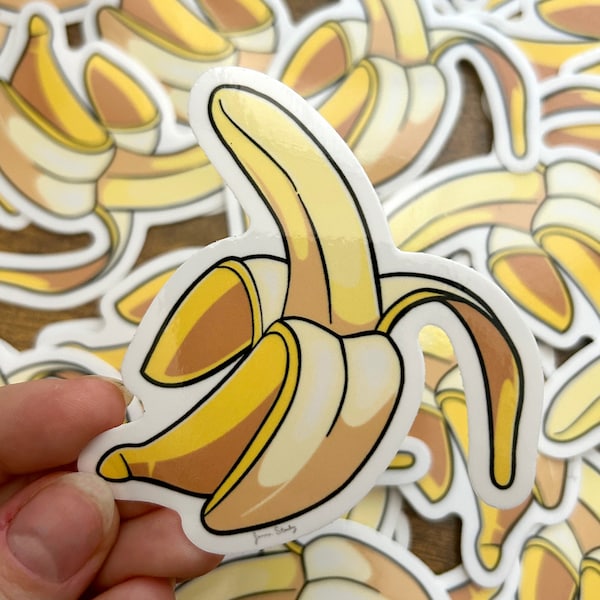 Banana Sticker - Etsy
