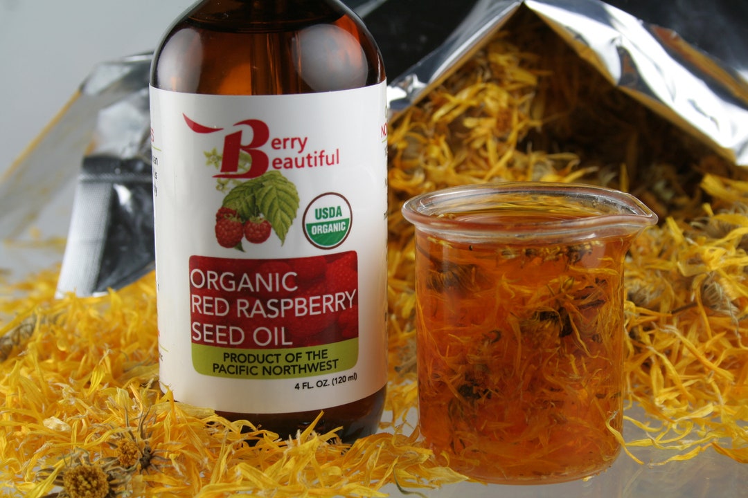 Organic Red Raspberry Seed Oil 4 Fl Oz (120 Ml) - USDA Certified ...