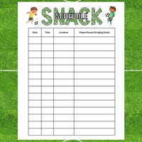 Editable Baseball Snack Sign up Sheet, Digital Download - Etsy
