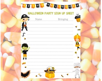 EDITABLE and Printable Halloween Chili Cook off Flyer and Sign up Sheet ...