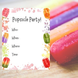 Editable Popsicle Party Flyer/invitation - Etsy