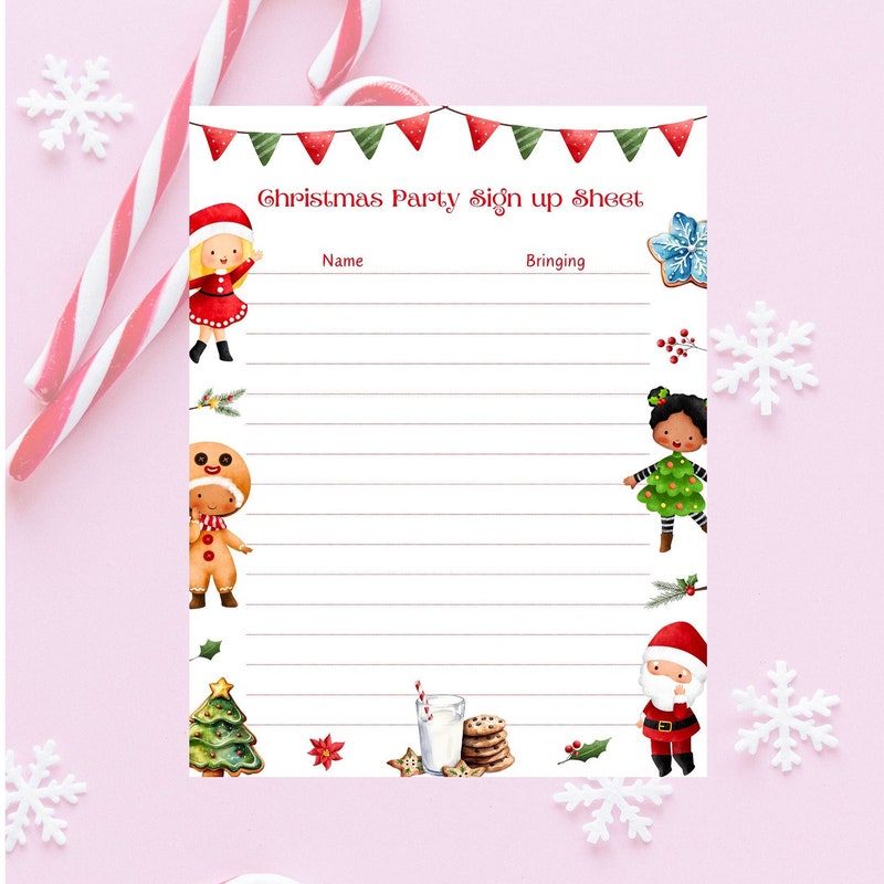 Classroom Party Sign up Sheet - Etsy