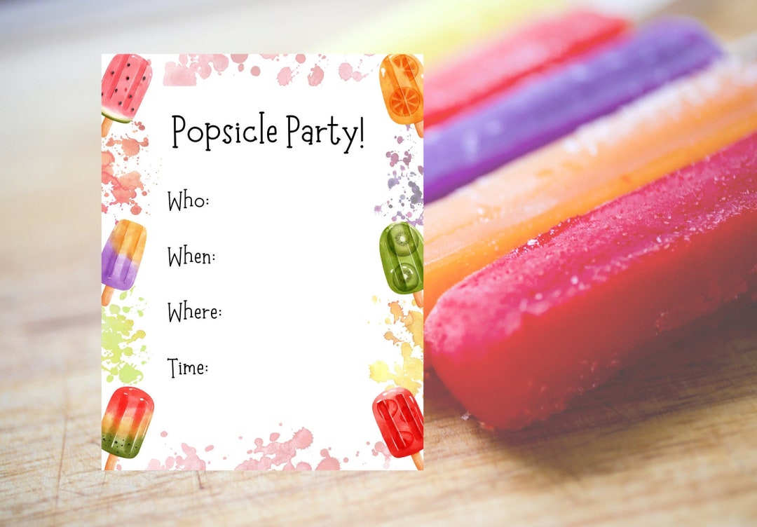 Editable Popsicle Party Flyer/invitation - Etsy