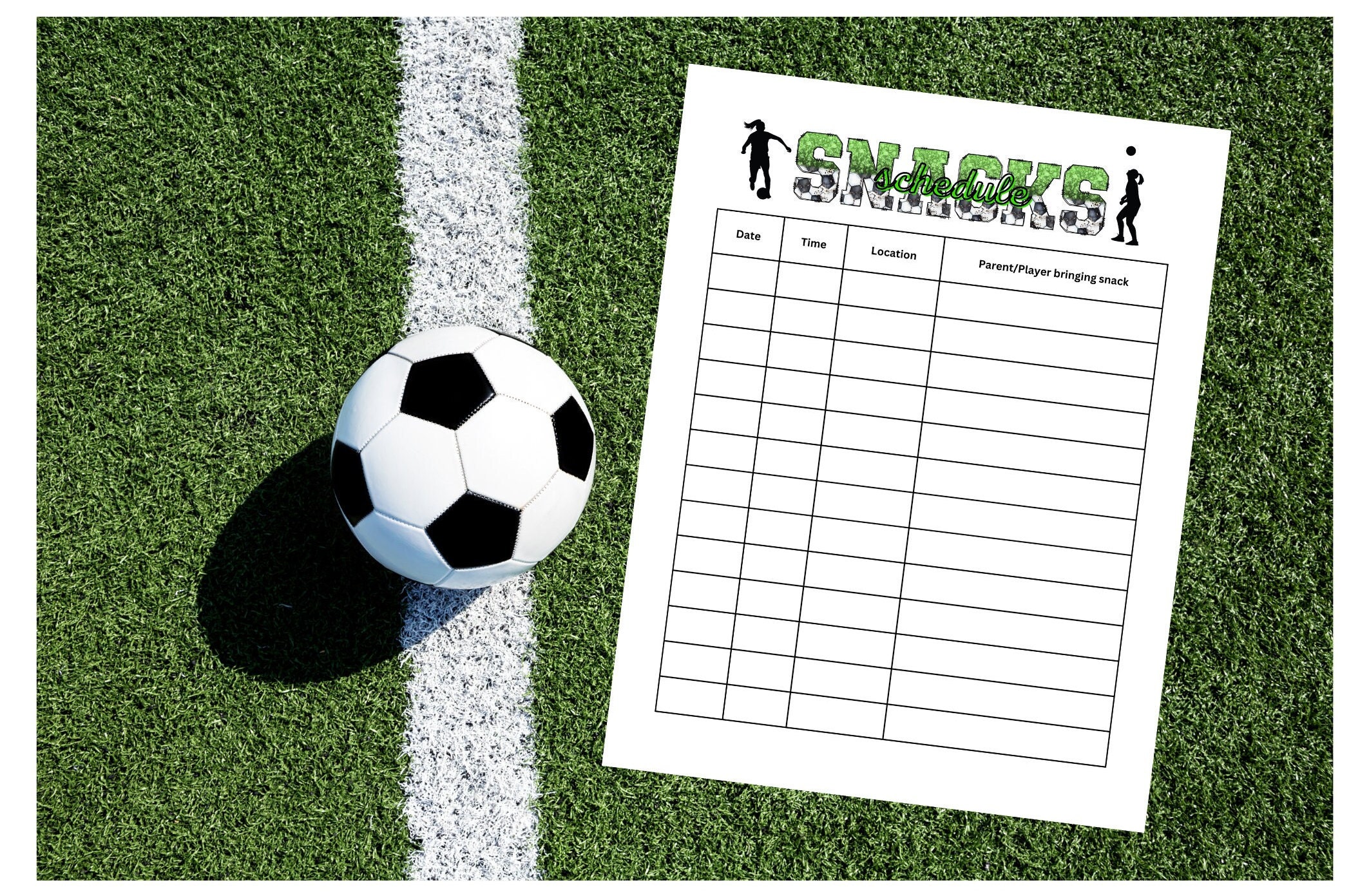 Editable Soccer Snack Sign up Sheet - Etsy
