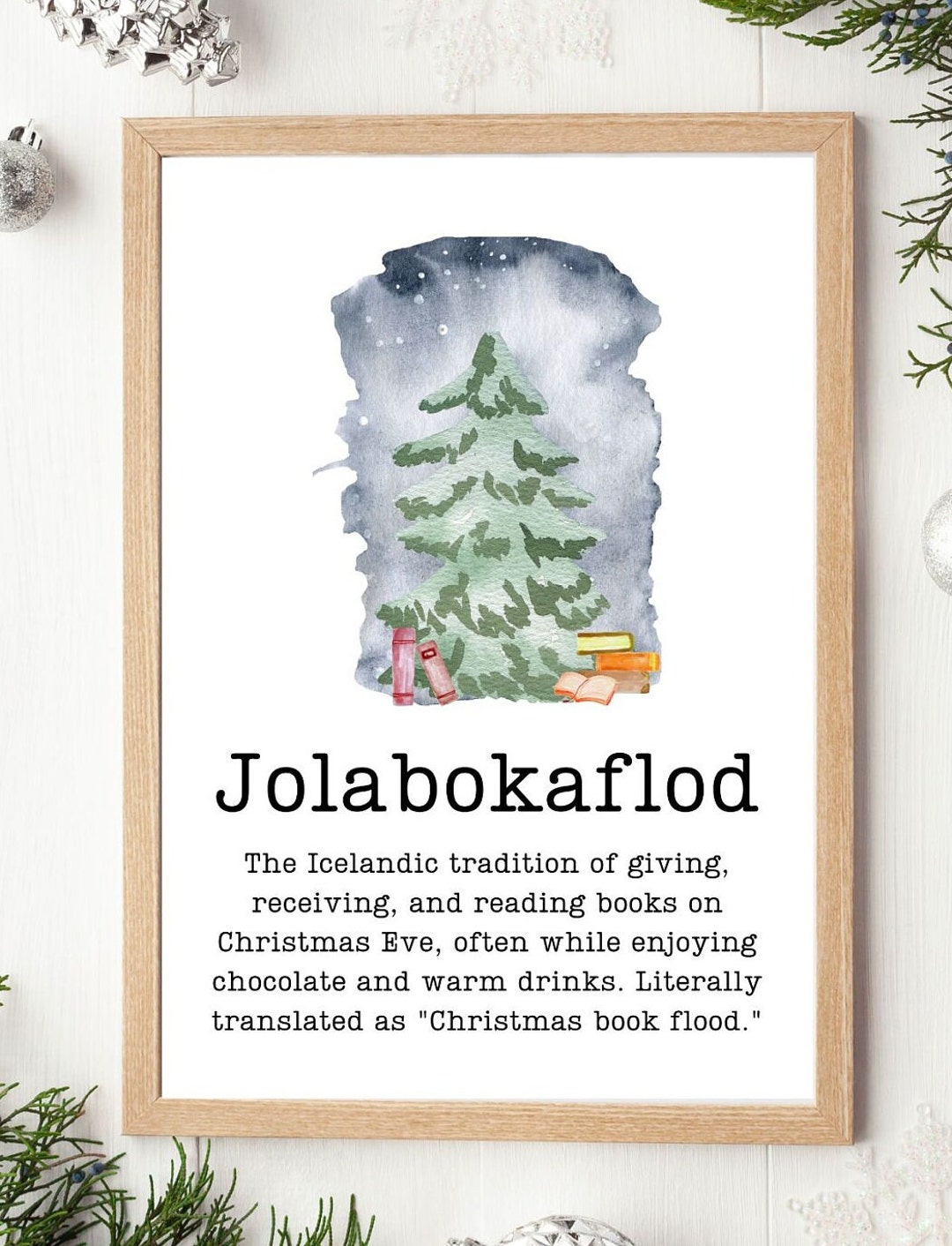 Jolabokaflod Digital Download Print Christmas Book Flood - Etsy UK