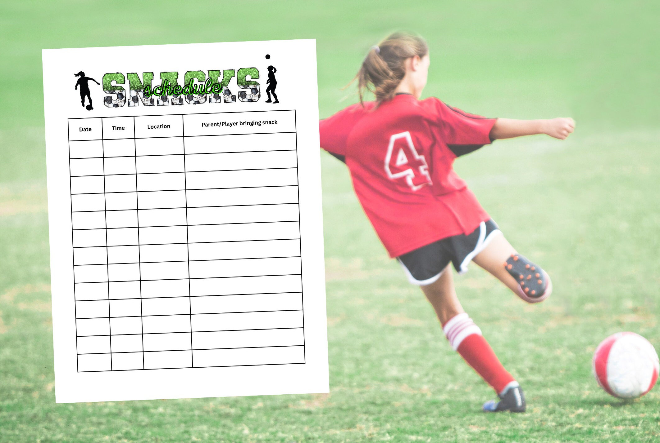 Editable Soccer Snack Sign up Sheet - Etsy