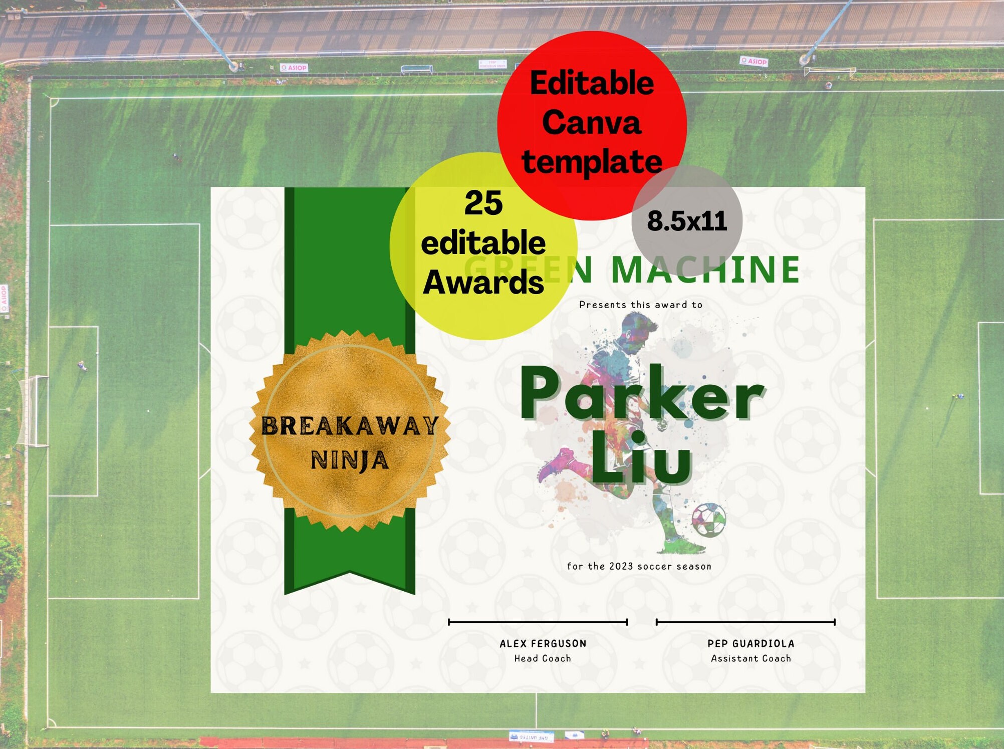 Editable Soccer Award Certificate Bundle - Etsy